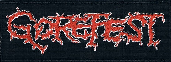 Gorefest | Stitched Red White Logo – Goddess.nl